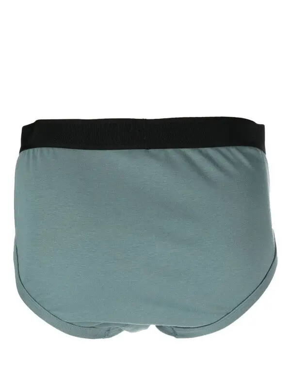 TOM FORD Logo-waistband Briefs - Green