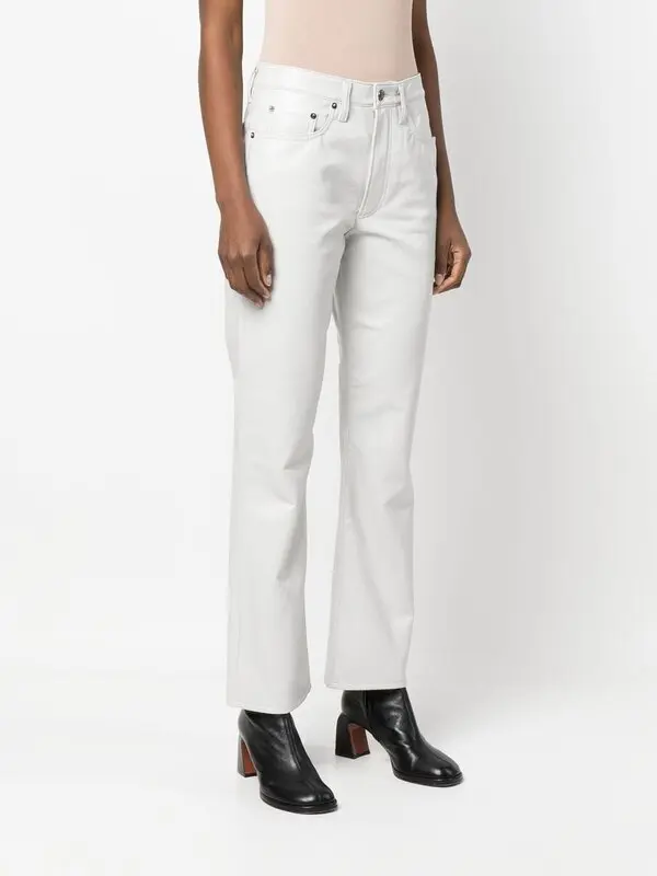 AGOLDE Bootcut Leather-blend Trousers