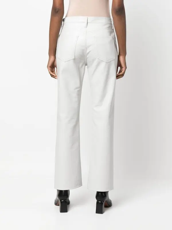 AGOLDE Bootcut Leather-blend Trousers