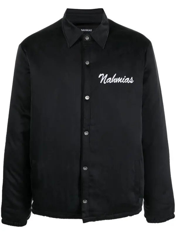 NAHMIAS Slogan-print Shirt Jacket
