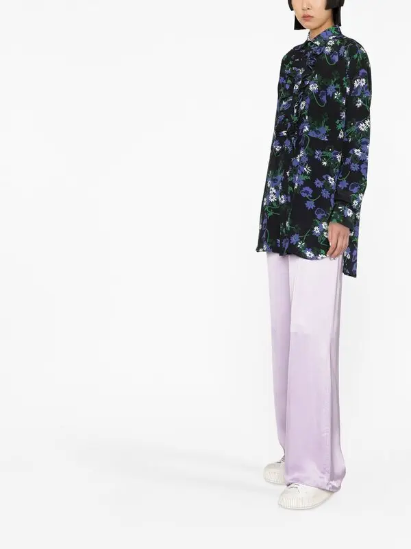 Plan C Floral-print Silk Shirt
