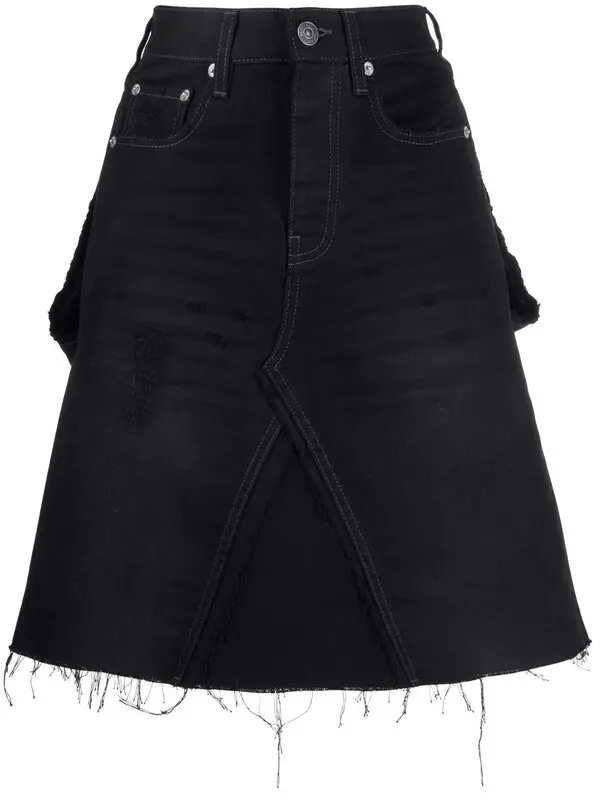 Balenciaga A-line Denim Skirt