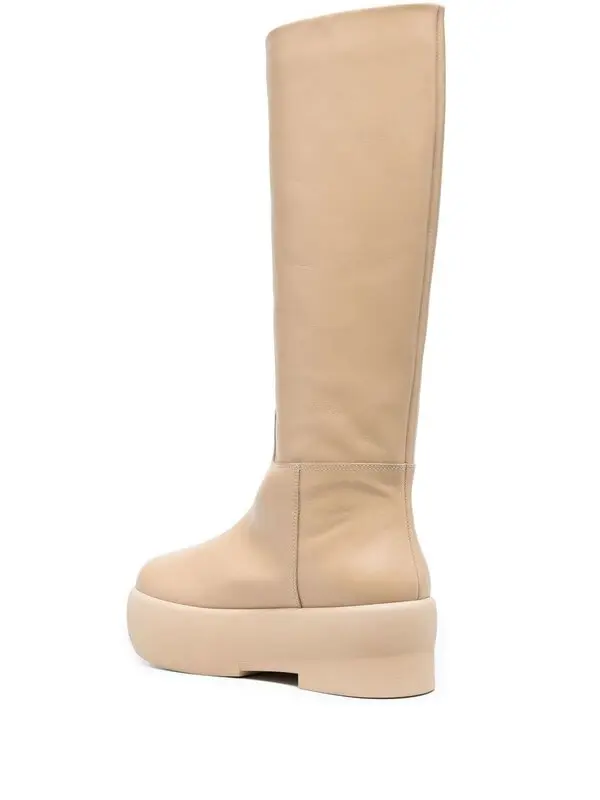 GIABORGHINI Gia Flatform Boots - Neutrals