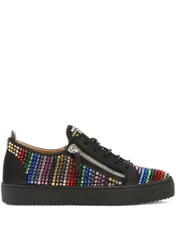 GIUSEPPE ZANOTTI Frankie Strass Low-top Sneakers - Black