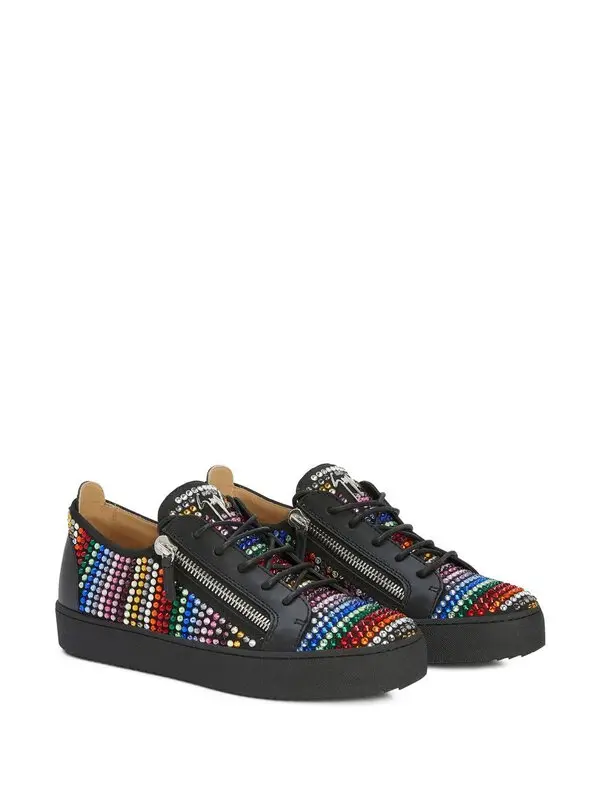 GIUSEPPE ZANOTTI Frankie Strass Low-top Sneakers - Black
