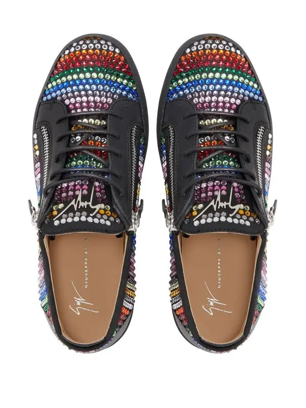 GIUSEPPE ZANOTTI Frankie Strass Low-top Sneakers - Black