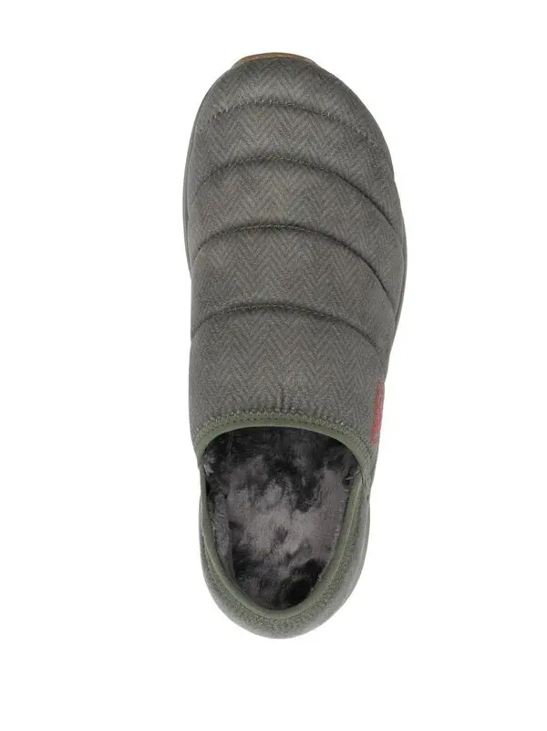 Rossignol Chalet Acinus Leaf Quilted Slippers - Green