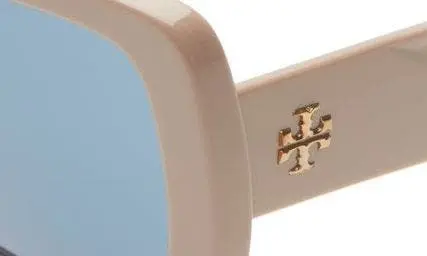 Tory Burch 54mm Butterfly Sunglasses - Sand/ Solid Navy