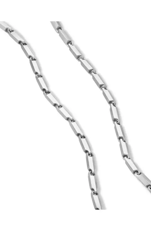David Yurman Faceted Link Necklace - Sterling Silver