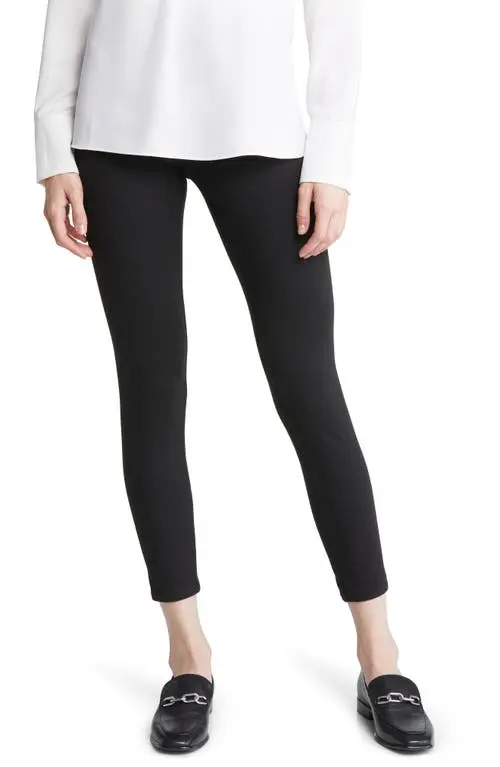 Hue Reversible Ponte Knit Crop Leggings
