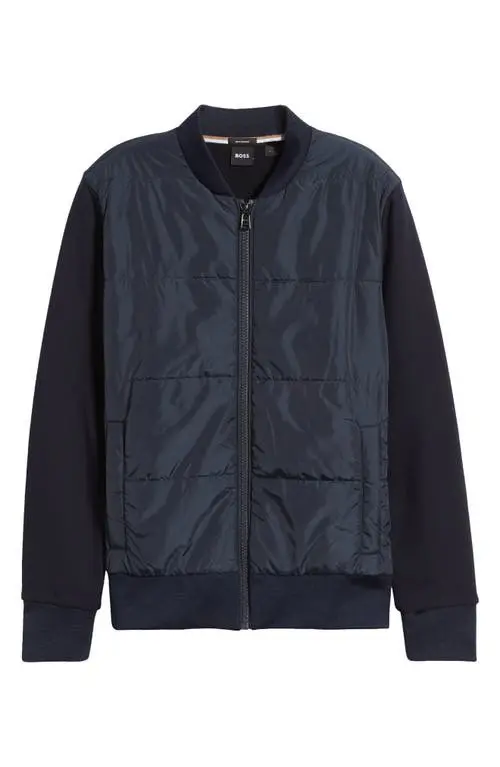 BOSS Skiles Quilted Zip-up Sweatshirt