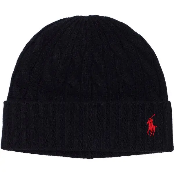 Ralph Lauren Classic Cable Beanie - Black Black