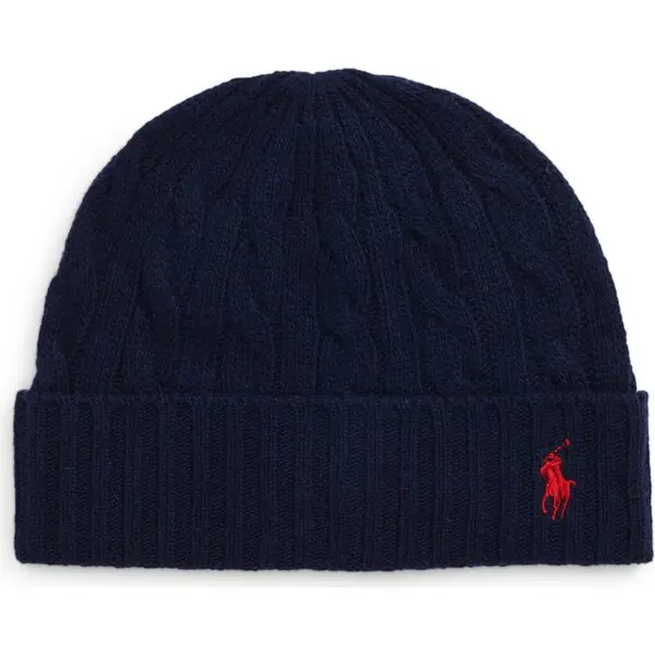 Ralph Lauren Classic Cable Beanie - Newport Navy
