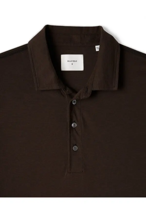Billy Reid Pensacola Organic Cotton Polo - Black