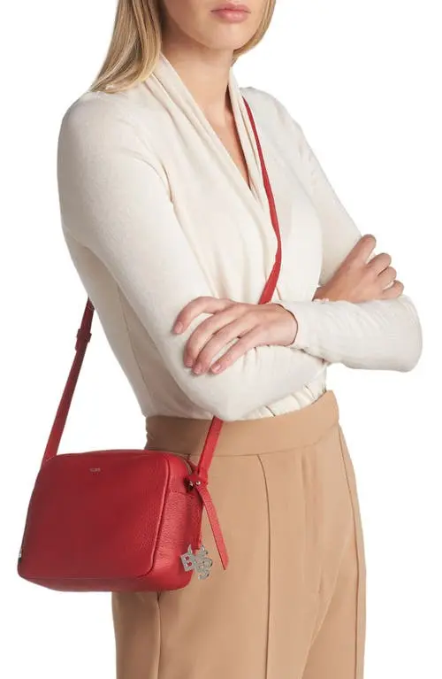 BOSS Leather Crossbody Bag - Bright Red