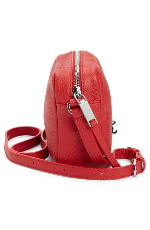 BOSS Leather Crossbody Bag - Bright Red