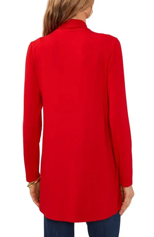 Vince Camuto Open Front Cardigan - Ultra Red