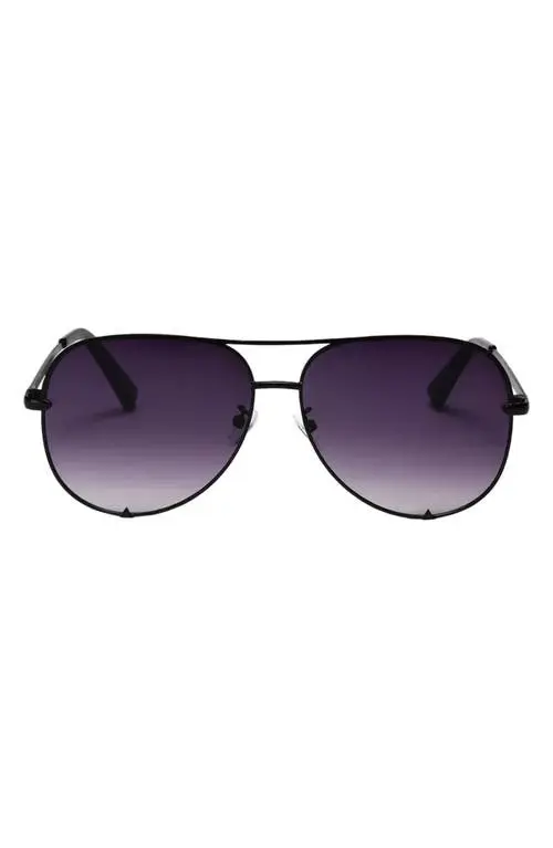 FIFTH & NINTH Polarized Aviator Sunglasses - Black/purple