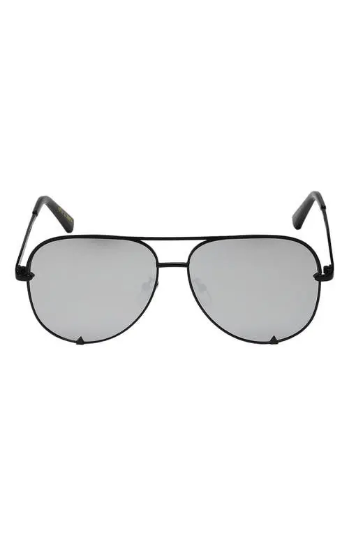 FIFTH & NINTH Polarized Aviator Sunglasses - Black/silver