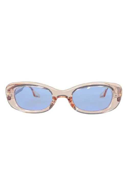 FIFTH & NINTH Maxi 56mm Polarized Oval Sunglasses - Blush/sky