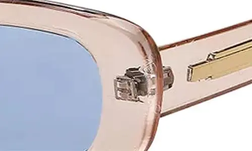 FIFTH & NINTH Maxi 56mm Polarized Oval Sunglasses - Blush/sky