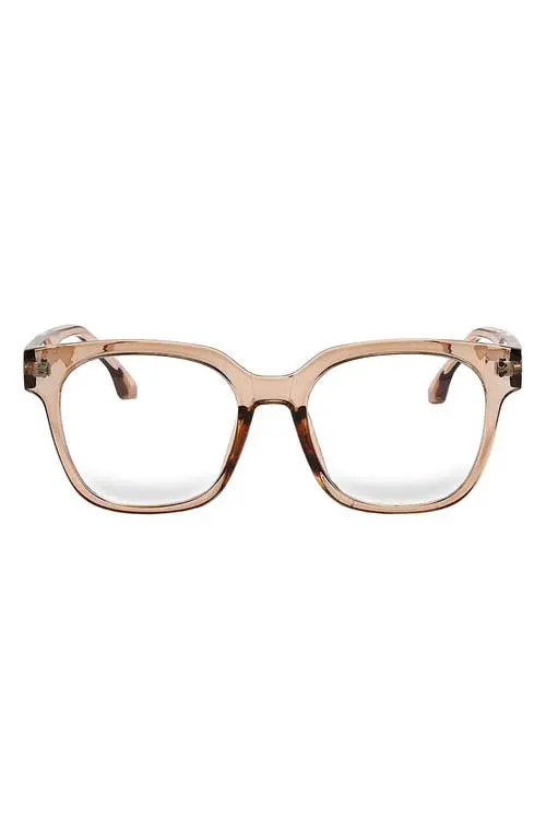 FIFTH & NINTH Round Blue Light Blocking Eyeglasses - Transparent Tan/clear