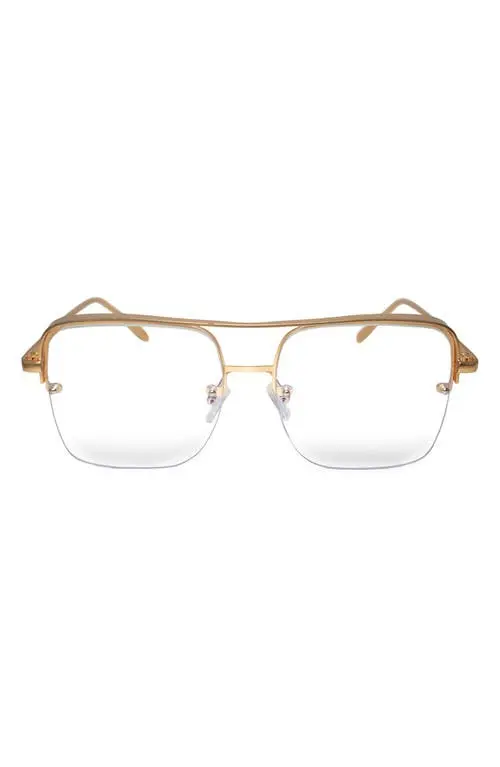 FIFTH & NINTH Sunday Aviator Blue Light Blocking Glasses - Gold/clear