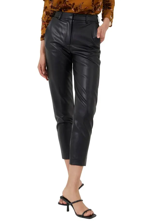 French Connection Crolenda Faux Leather Crop Pants