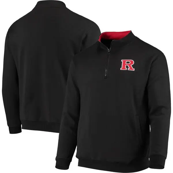 COLOSSEUM Rutgers Scarlet Knights Tortugas Logo Quarter-zip Jacket - Black