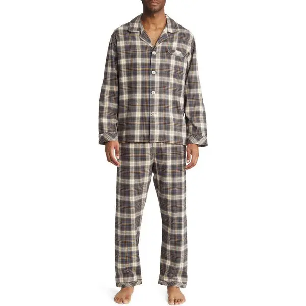 Majestic International Holiday Homecoming Cotton Flannel Pajamas - Coffee