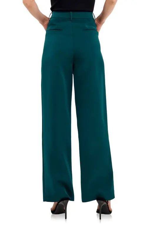 Endless Rose Classic Pleated Suit Trousers - Emerald