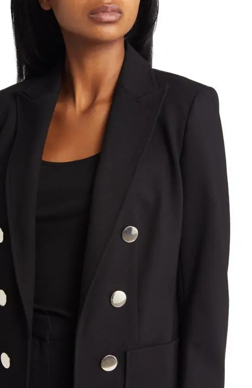Anne Klein Faux Double Breasted Blazer - Anne Black