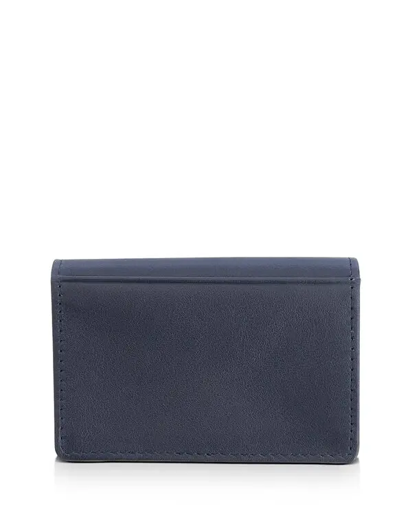 ROYCE NEW YORK Executive Leather Card Case - Blue
