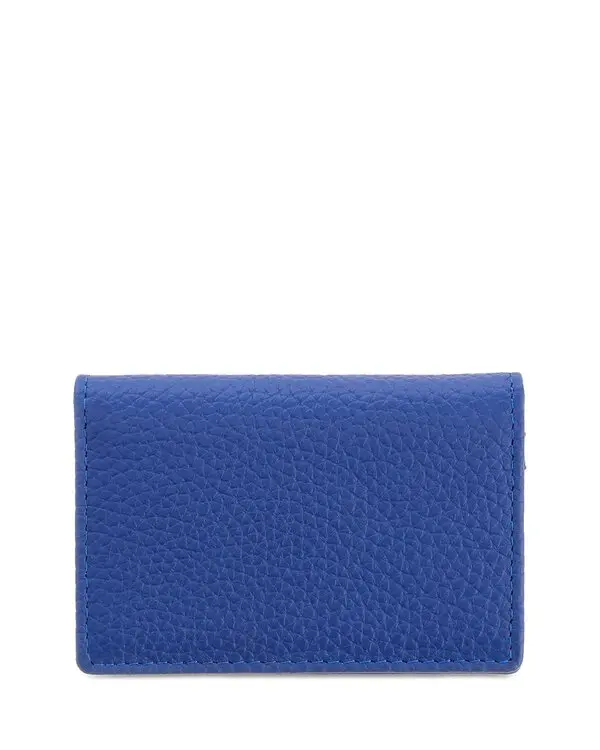 ROYCE NEW YORK Executive Leather Card Case - Cobalt Blue