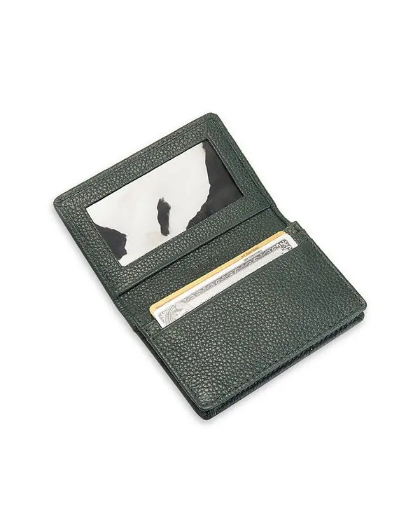 ROYCE NEW YORK Executive Leather Card Case - Dark Green