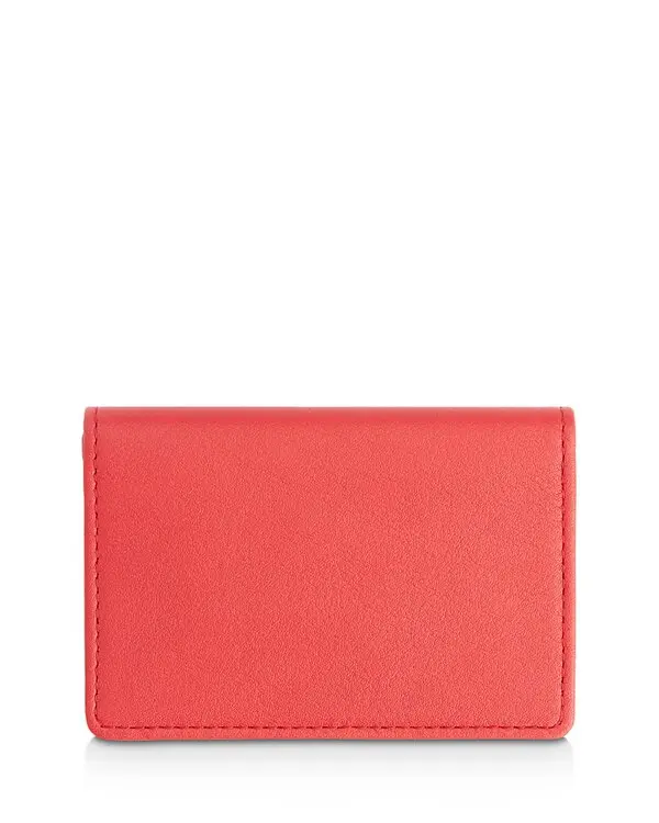 ROYCE NEW YORK Executive Leather Card Case - Red