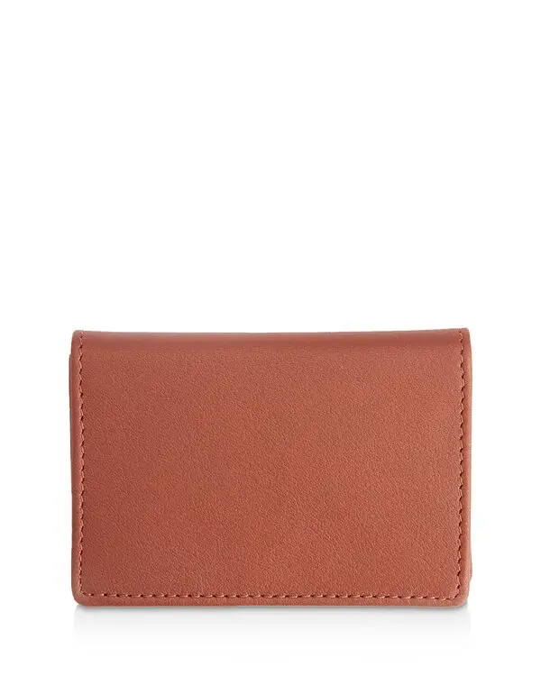 ROYCE NEW YORK Executive Leather Card Case - Tan