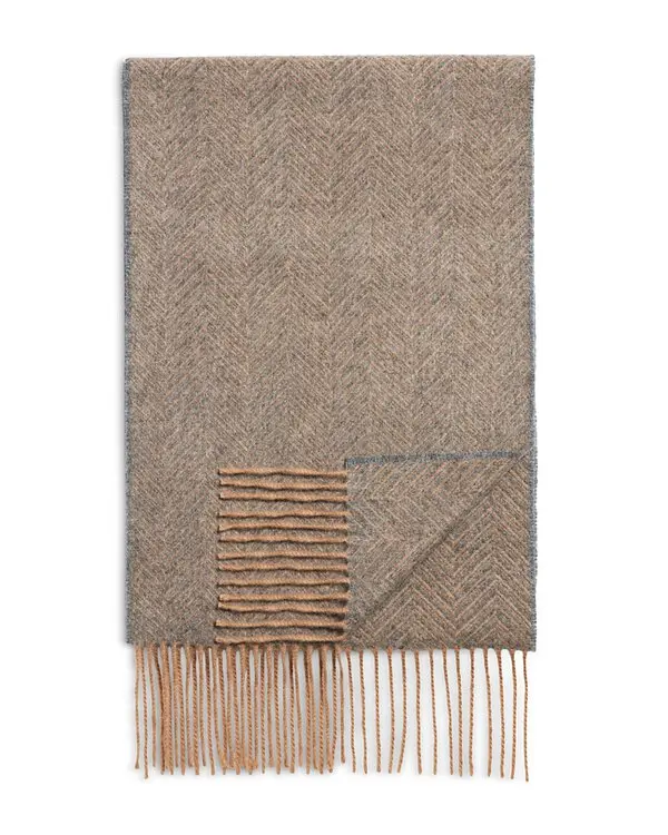 Bloomingdale'S Herringbone Oversized Cashmere Scarf Exclusive - Taupe