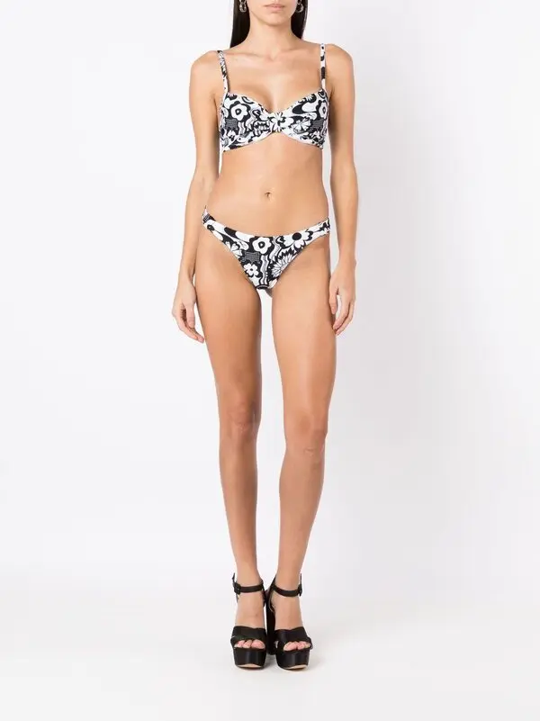 AMIR SLAMA Floral-print Bikini Set