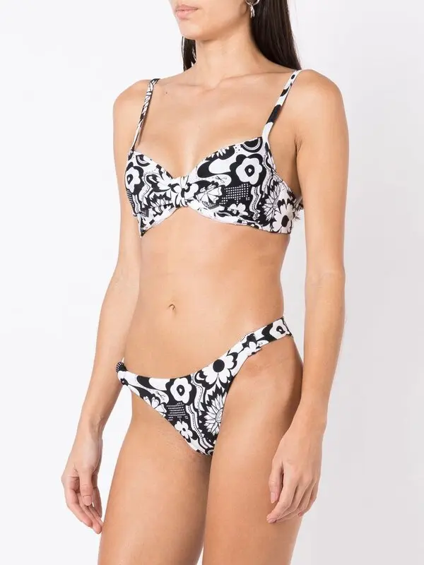 AMIR SLAMA Floral-print Bikini Set