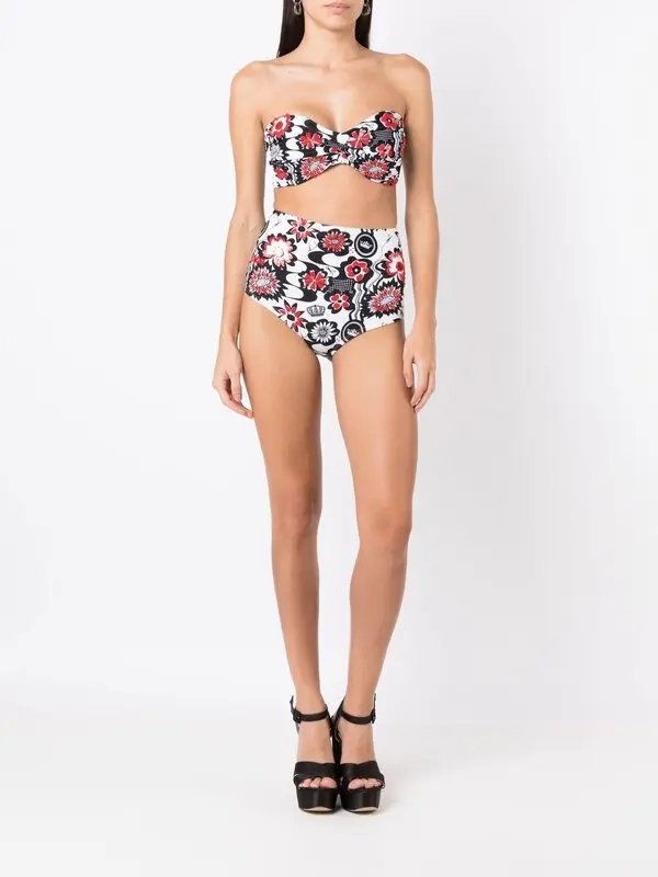 AMIR SLAMA Floral-print Bikini Set