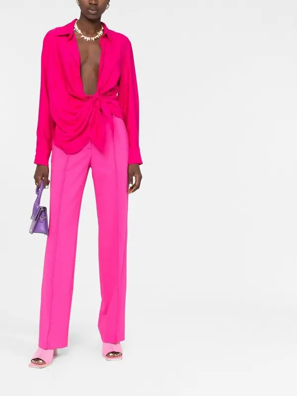 Jacquemus Knot-detail Shirt - Pink