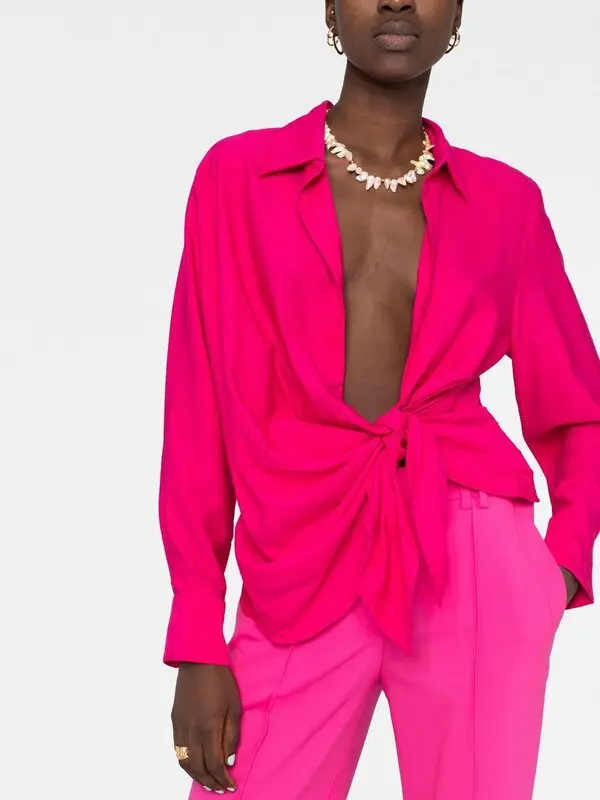 Jacquemus Knot-detail Shirt - Pink