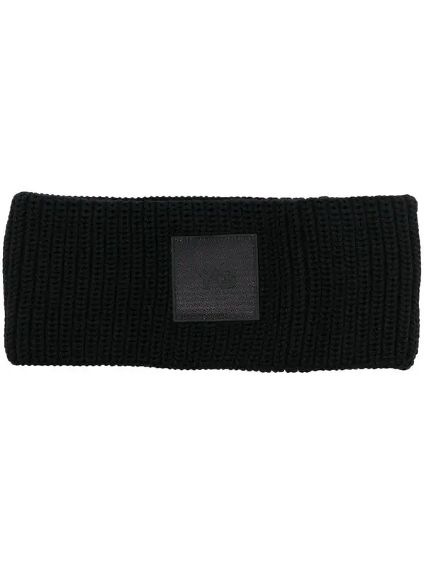 Y3 Logo Patch Hair Band - Black
