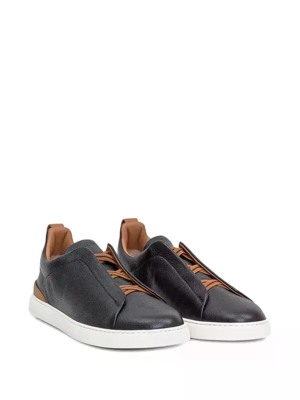 Zegna Triple Stitch Low-top Sneakers - Blue