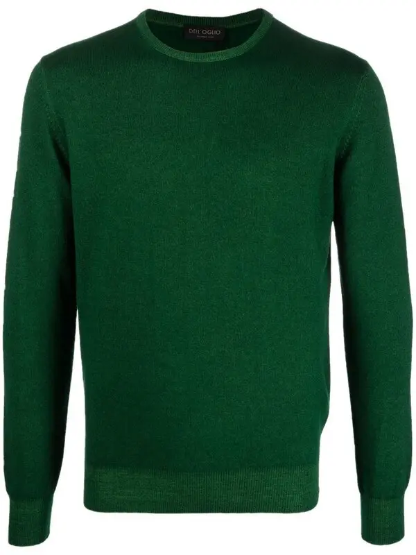 DELL'OGLIO Crew-neck Knitted Jumper - Green