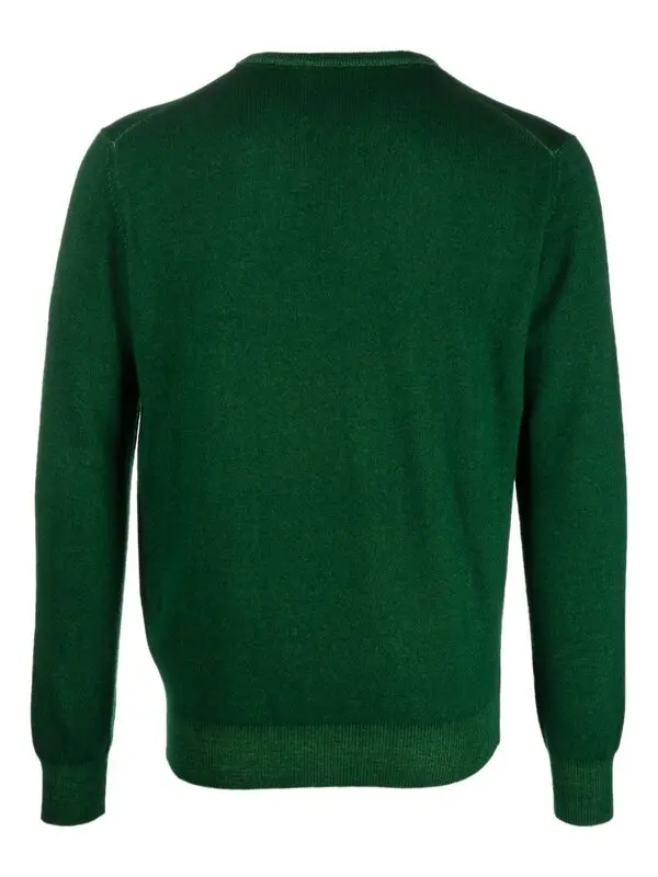 DELL'OGLIO Crew-neck Knitted Jumper - Green