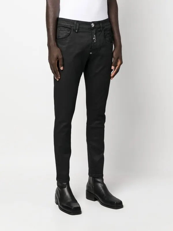 Philipp Plein Skull Patch Skinny-cut Jeans