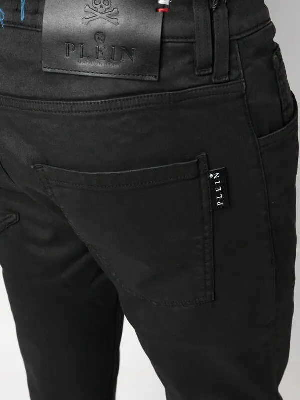 Philipp Plein Skull Patch Skinny-cut Jeans