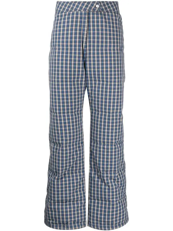 ERL Wide-leg Checked Trousers